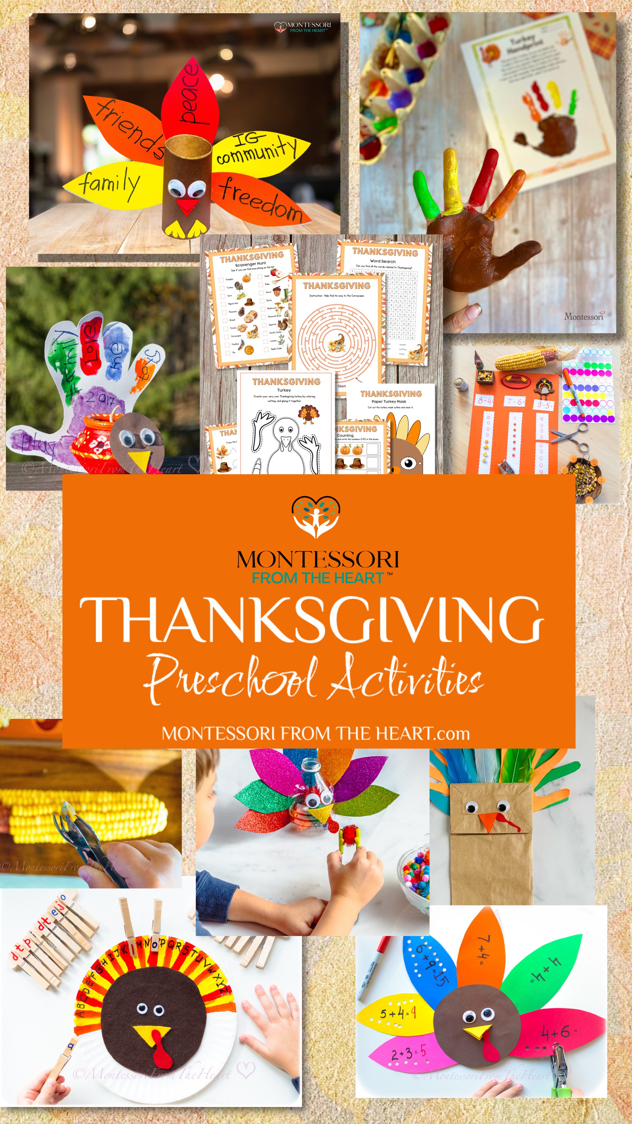 Hands-On Thanksgiving Preschool Kindergarten Kids Activities
