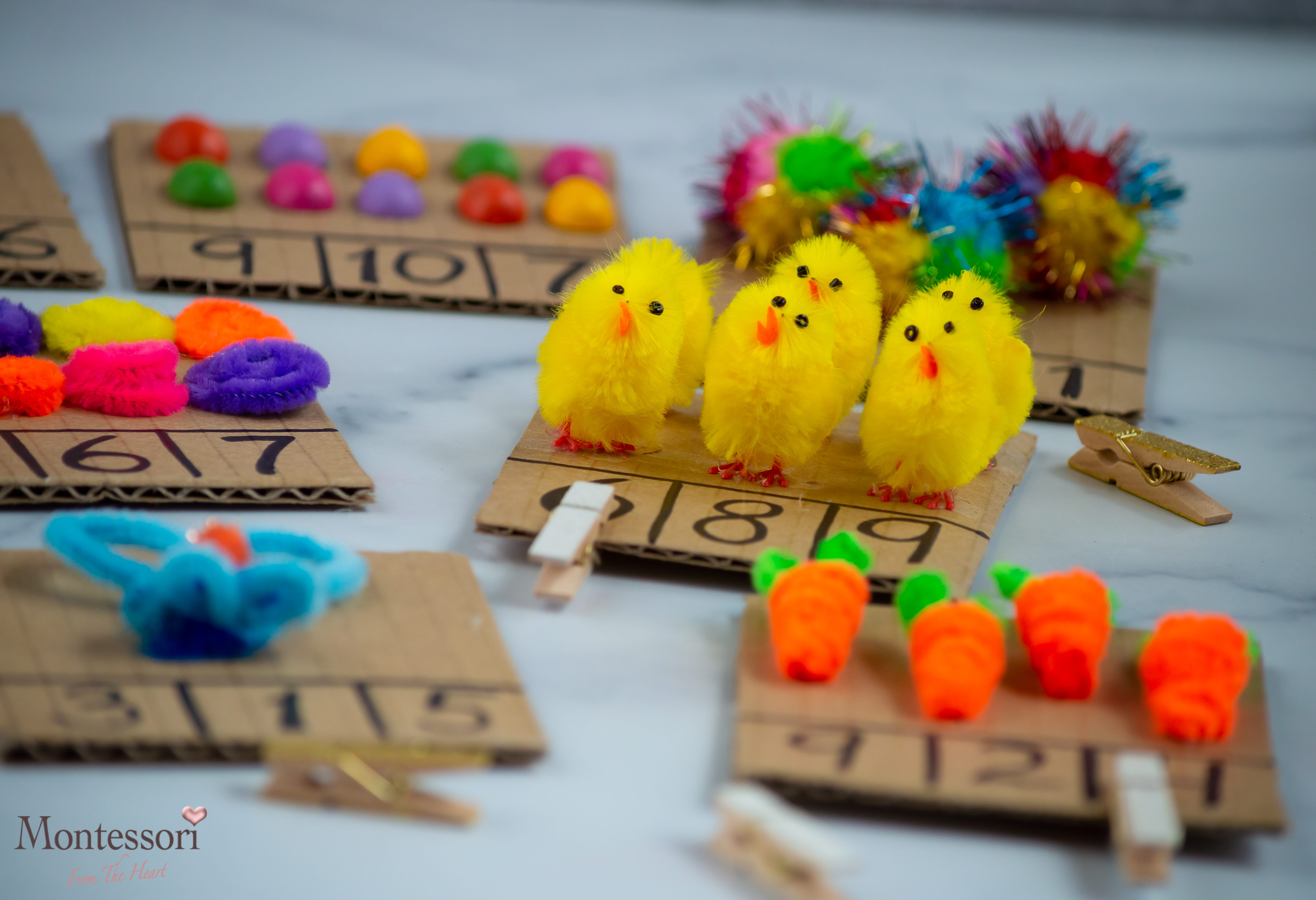 recycled cardboard hot glue gun black marker spring/Easter loose items ...